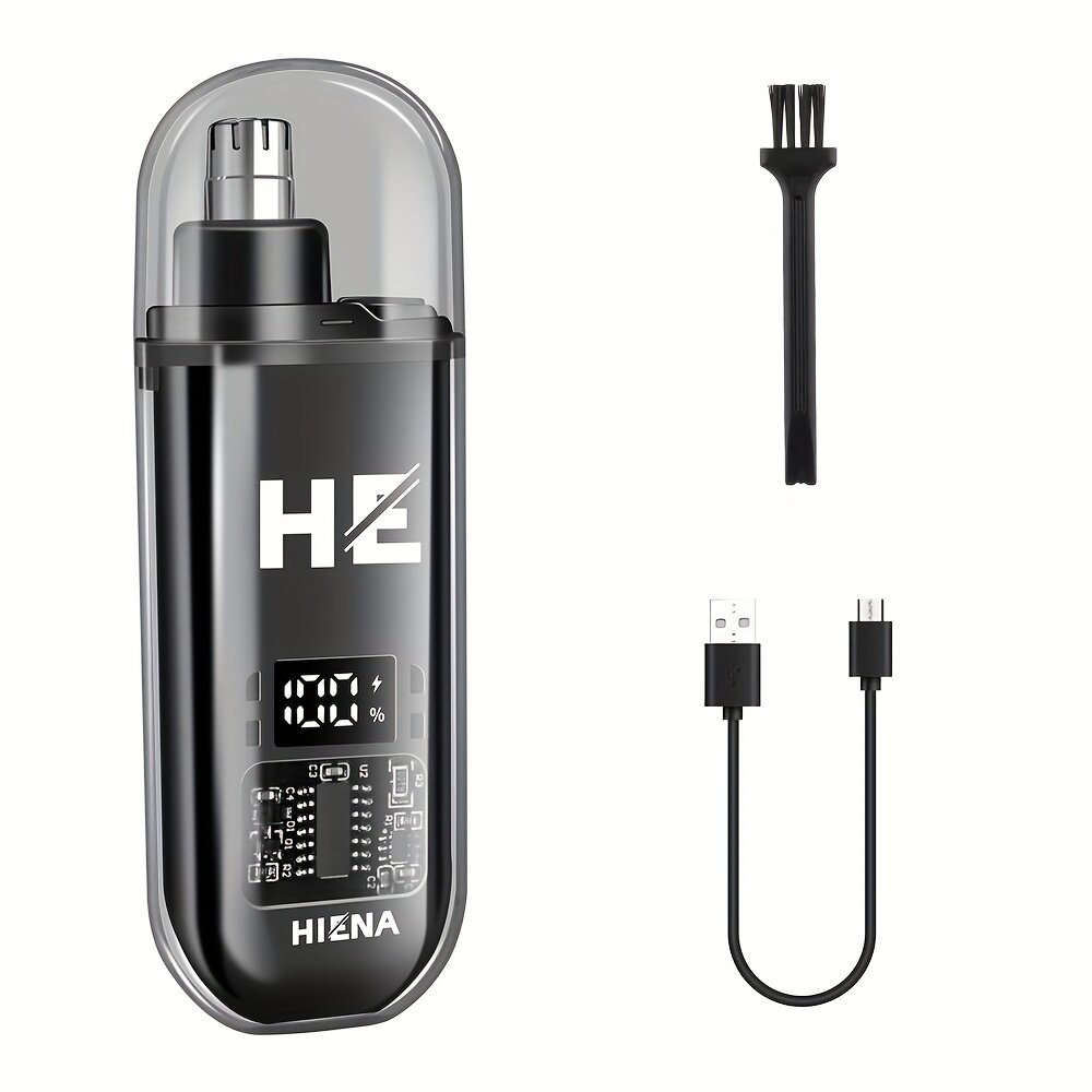Цифровой триммер для носа, USB-перезаряжаемый, миниатюрный, портативный, унисекс, точное подстригание, аккумулятор, черный цвет
