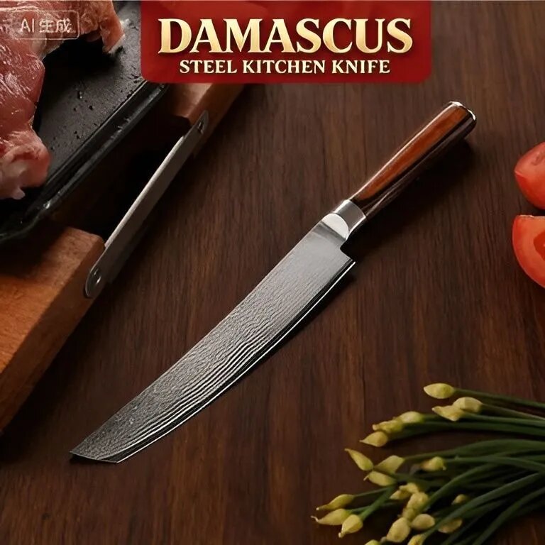 Шеф-нож с лезвием 16 см, дамасская сталь с сердечником из VG10
