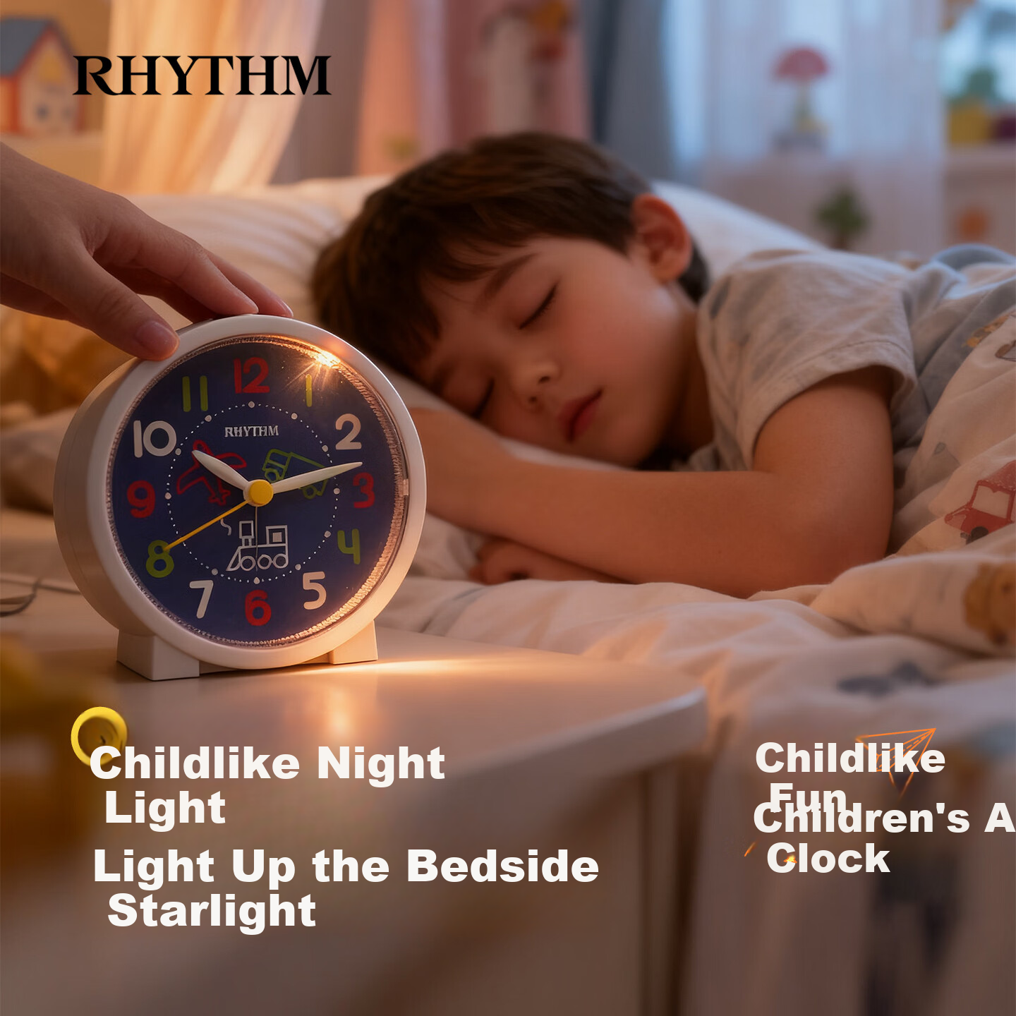 RHYTHM школьный таймер-будильник с креативным дизайном для детей 9,3 см темно-синий CRE306NR77 начало учебного года