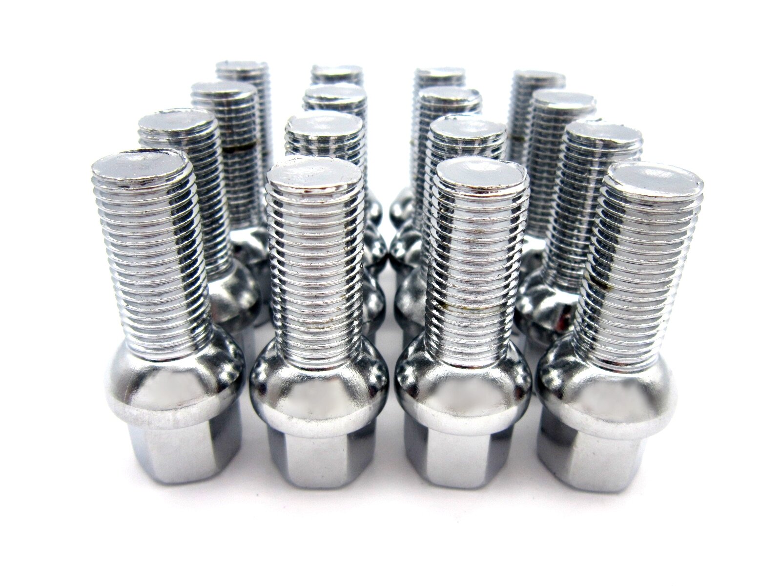 Болт крепежный M14x1,50х27 под 17 ключ, сфера, хром 16 шт.