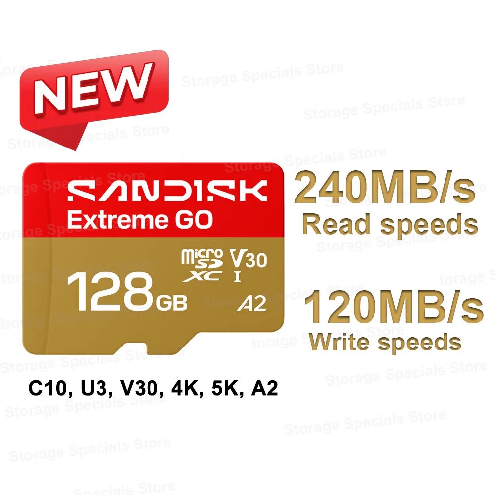 SanDisk Micro SD карта памяти 64G 128G 256G 512G 1TB 2TB