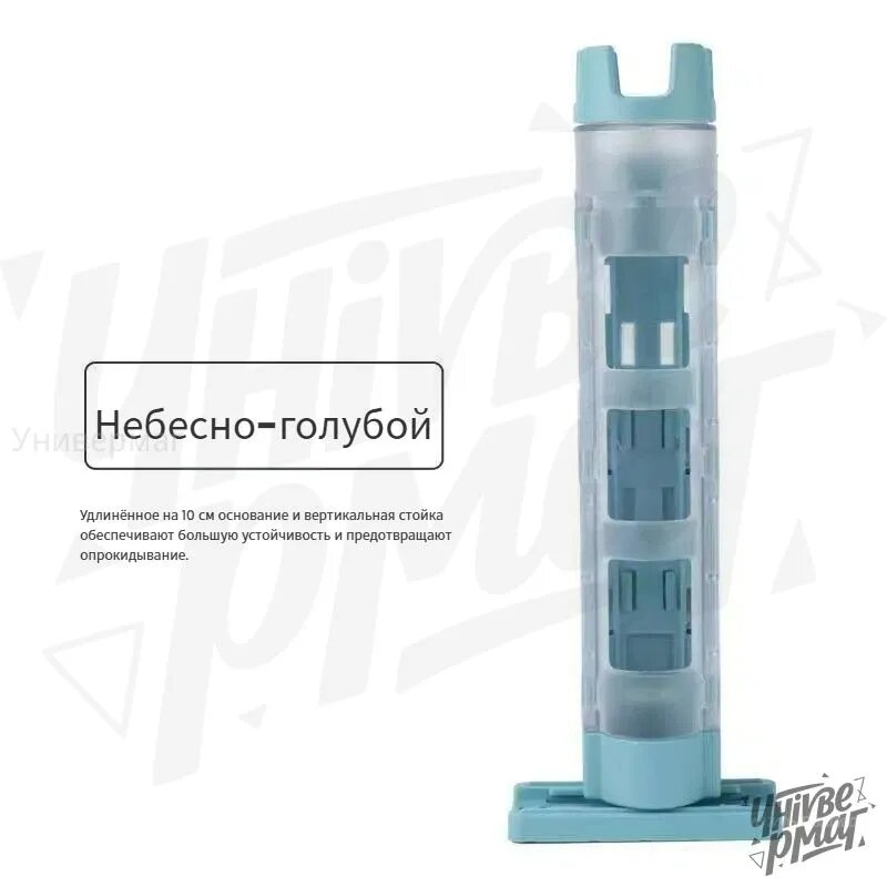 Аксессуары для ящика для удочек и приманок, голубой, 3 секции, ASA пластик