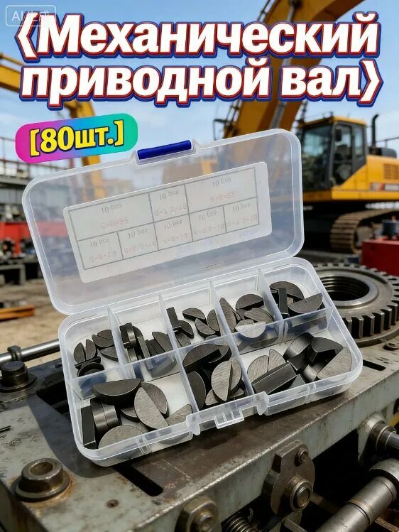 Шпонка полукруглая комплект 80 шт 8 размеров качественный крепеж для сборки мебели