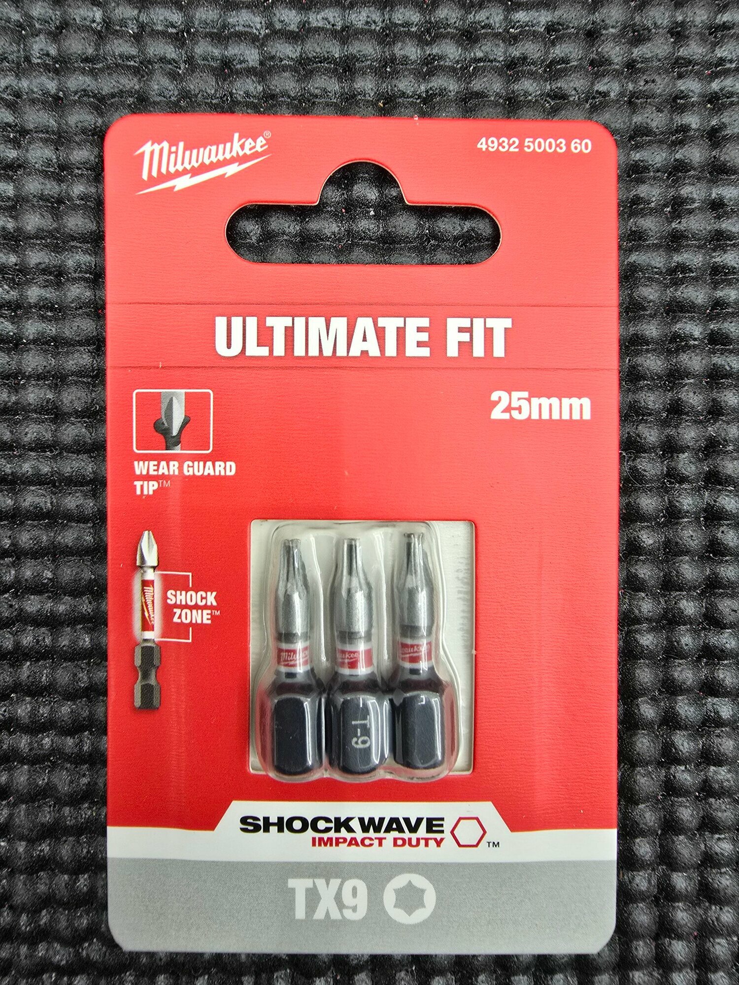Бита TX9 25мм SHOCKWAVE (3шт/уп)