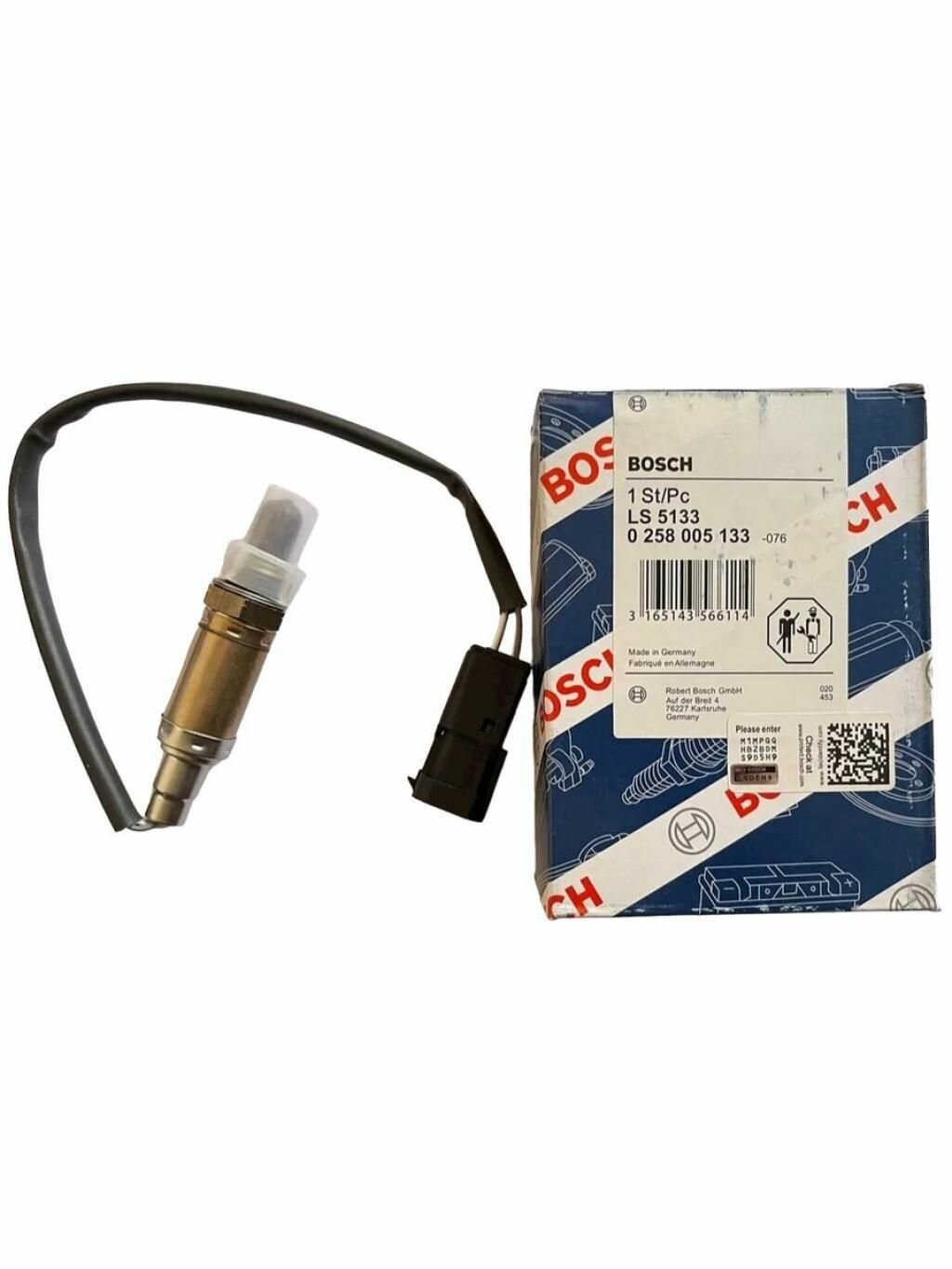 Лямбда-зонд BOSCH 258005133 Lada 2108, 2110, 2112 1,3, 1,5 1, 88-