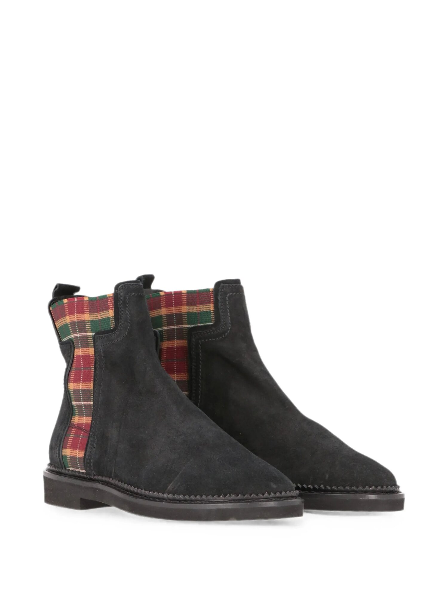 Ботинки Tod's Tartan-panel suede ankle boots, размер 37 — фото 1