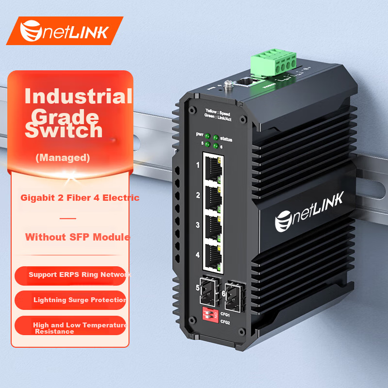 NetLINK промышленный коммутатор с гигабитным кольцевым сетевым управлением двойного оптического и электрического типа