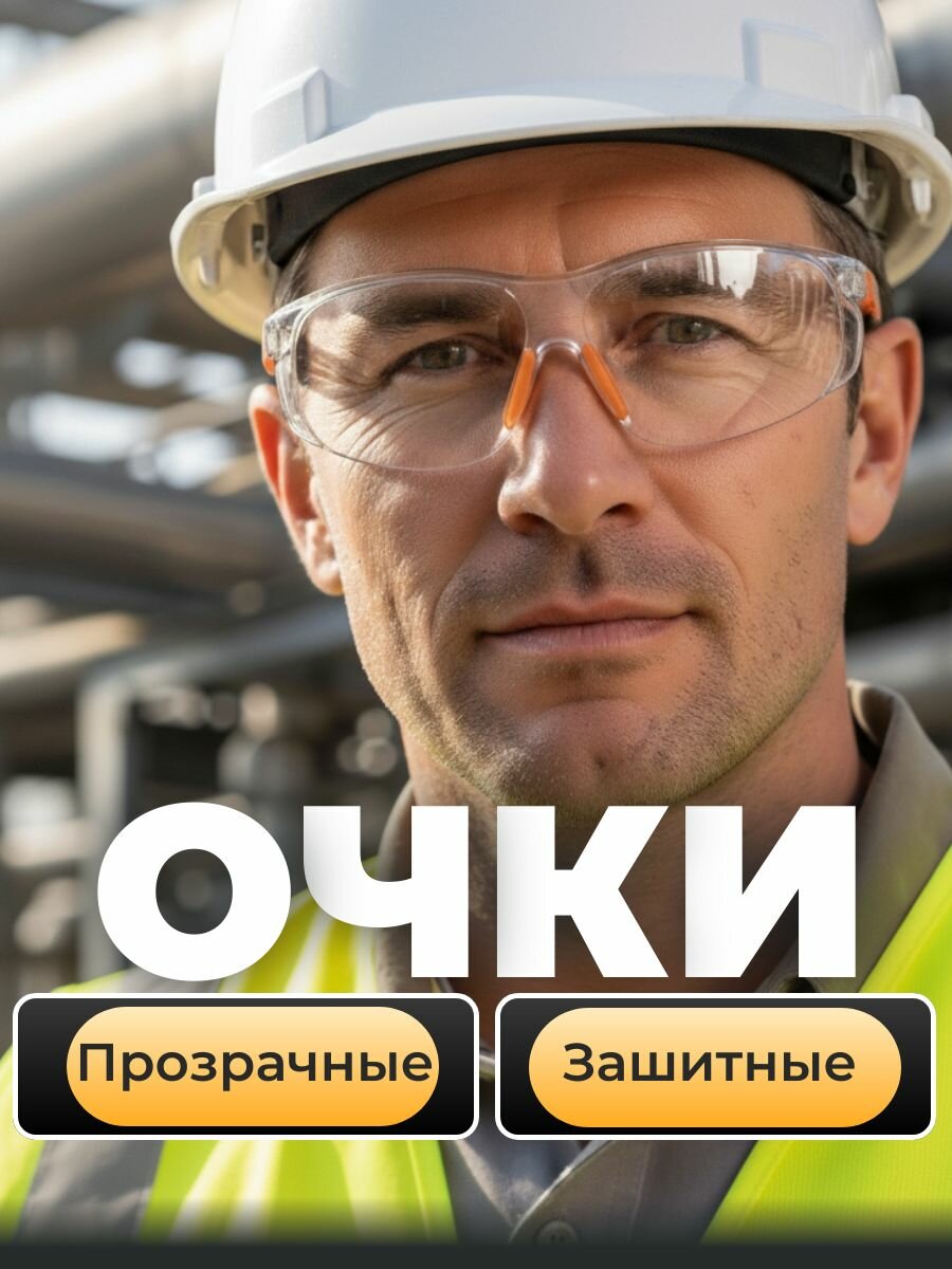 Очки защитные прозрачные для защиты