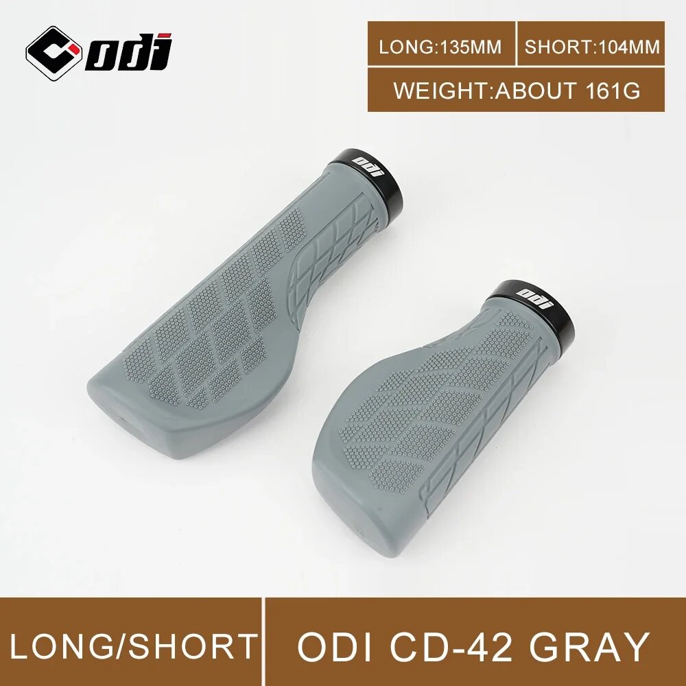 ODI MTB Эргономичные Ручки CD42/CD43/CD81 из Резины и Алюминия Серый, CD42 Gray