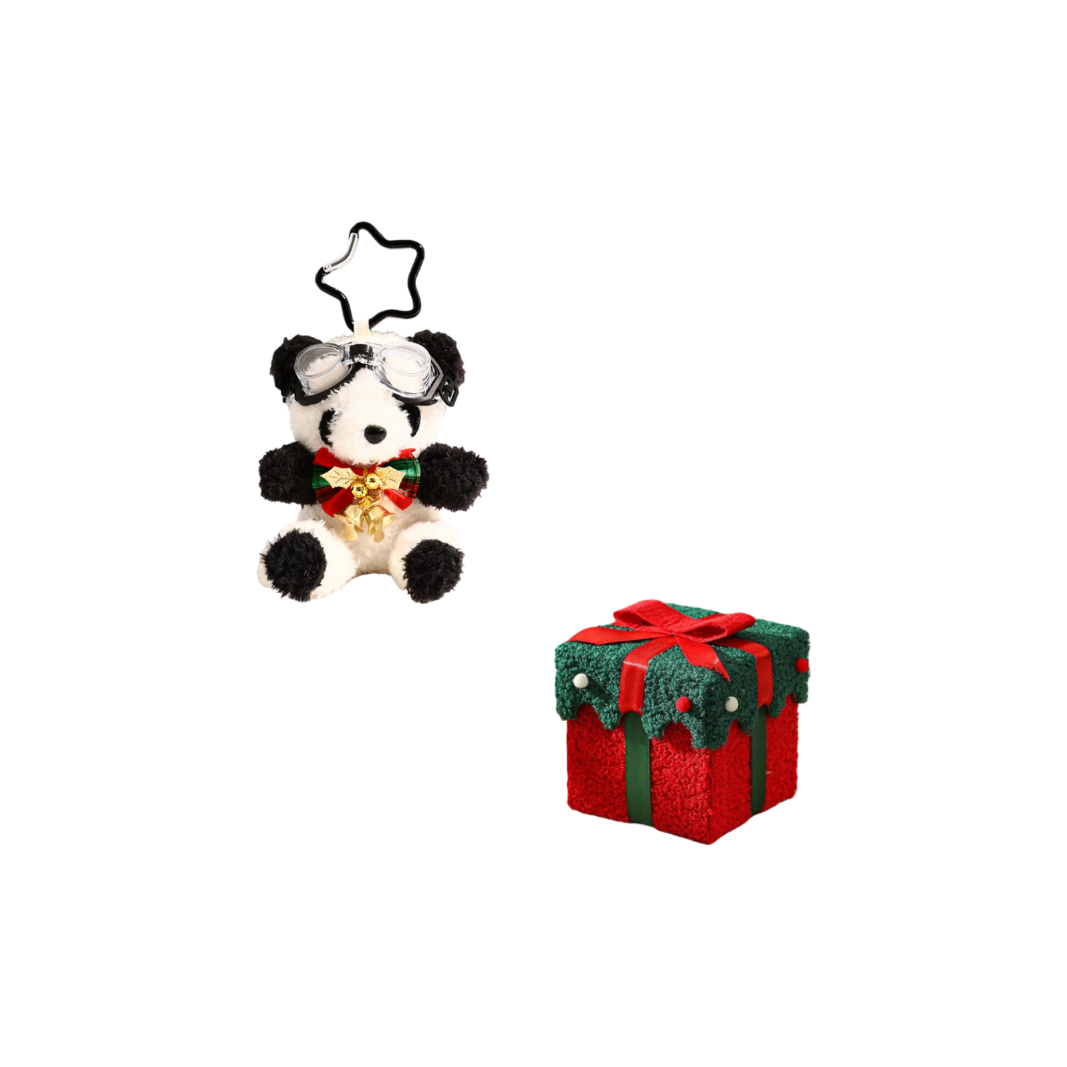 PANGXIEWANGGUO Рождественский Медведь Мягкая игрушка Шармы Длина тела 11 см 11cm