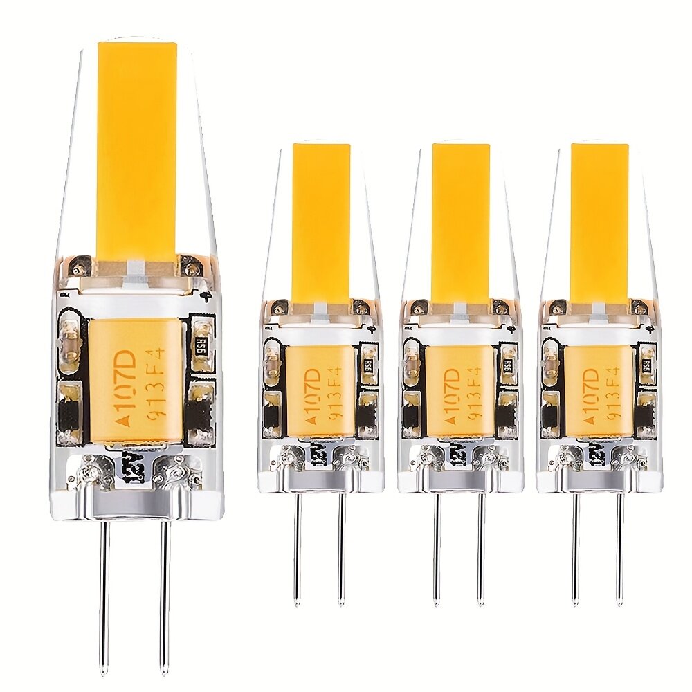 Лампочки G4 LED 2W 12V AC/DC теплый белый 2700K цоколь G4 (bi-pin) 4 шт