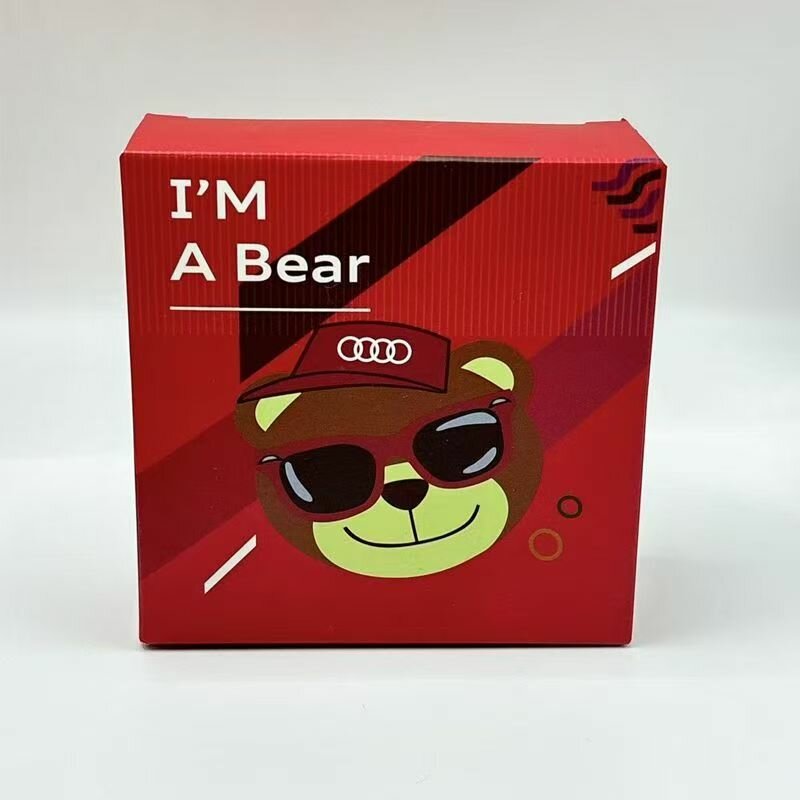 Брелок Audi Blind Box Bear с крючком, силиконовый, для ключей, защита от потери.