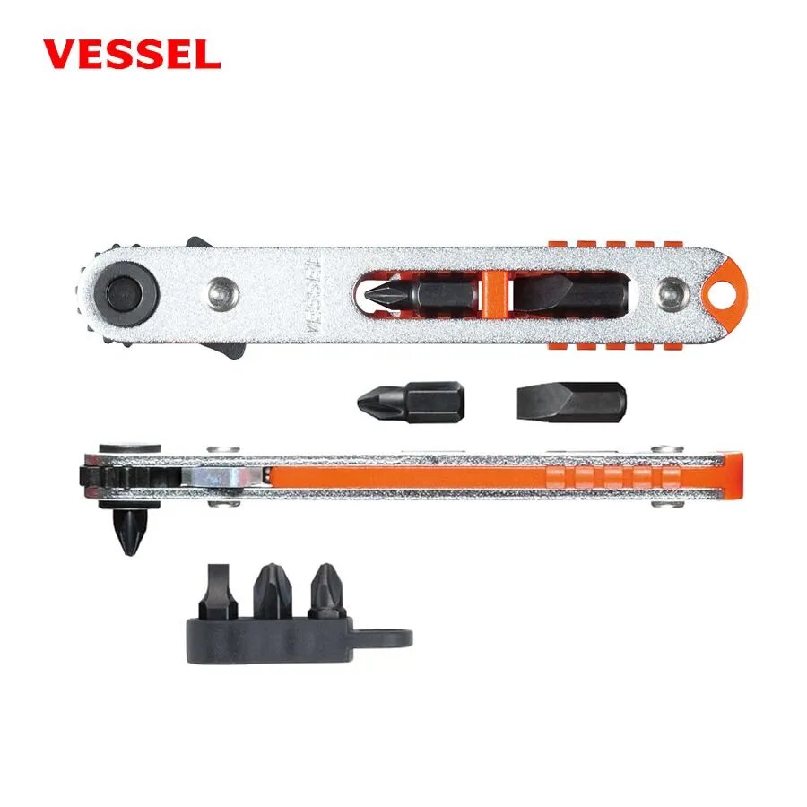 VESSEL Мини-ключ с храповым механизмом, магнитная отвертка с набор бит, сделано в Японии, TD-75