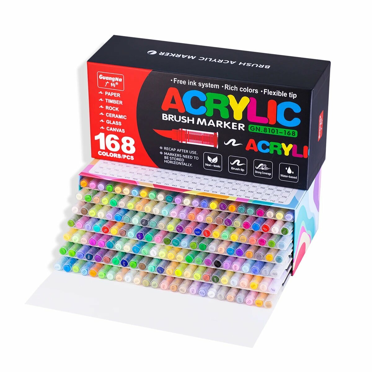 Маркеры для рисования GN, акриловые, 12-168 цветов 168 colors