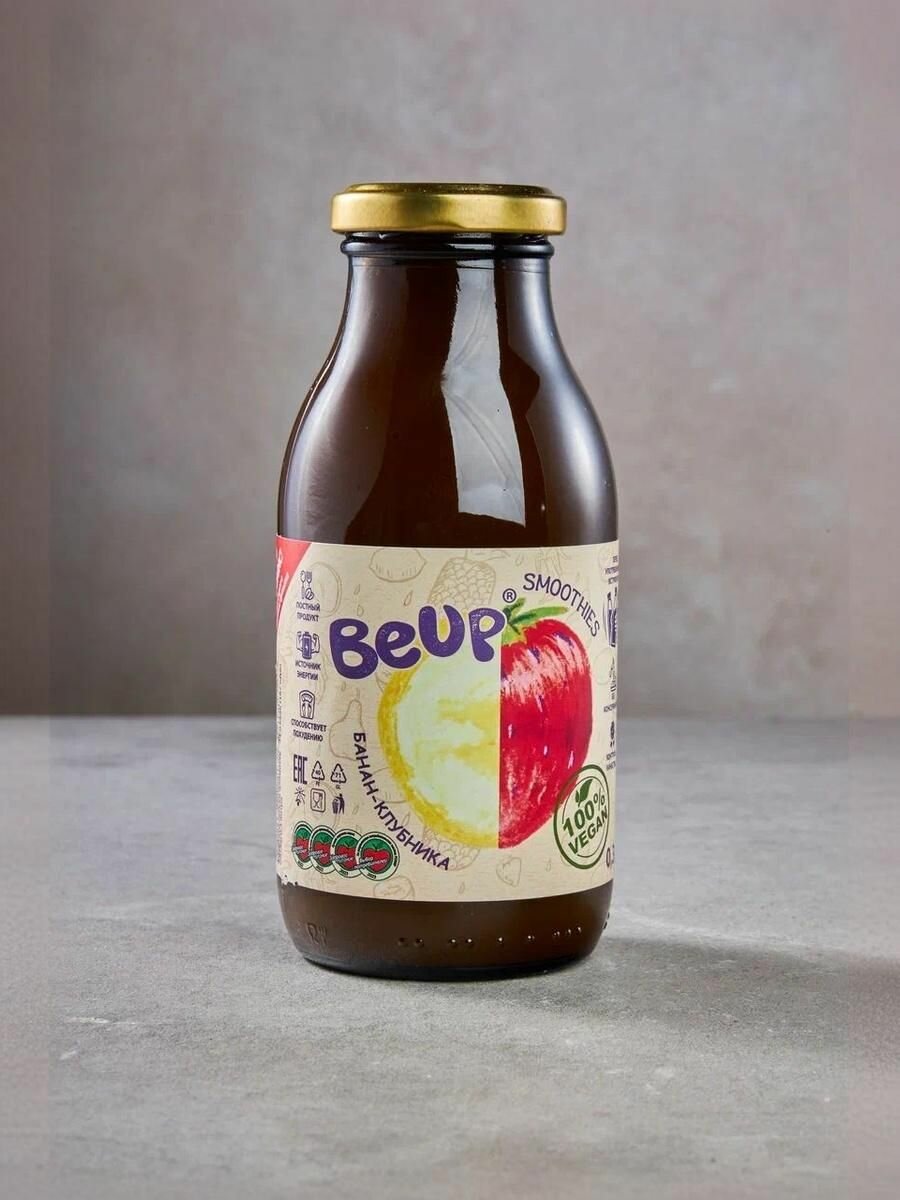 Смузи Be Up банан-клубника, 300 мл, 9 шт.