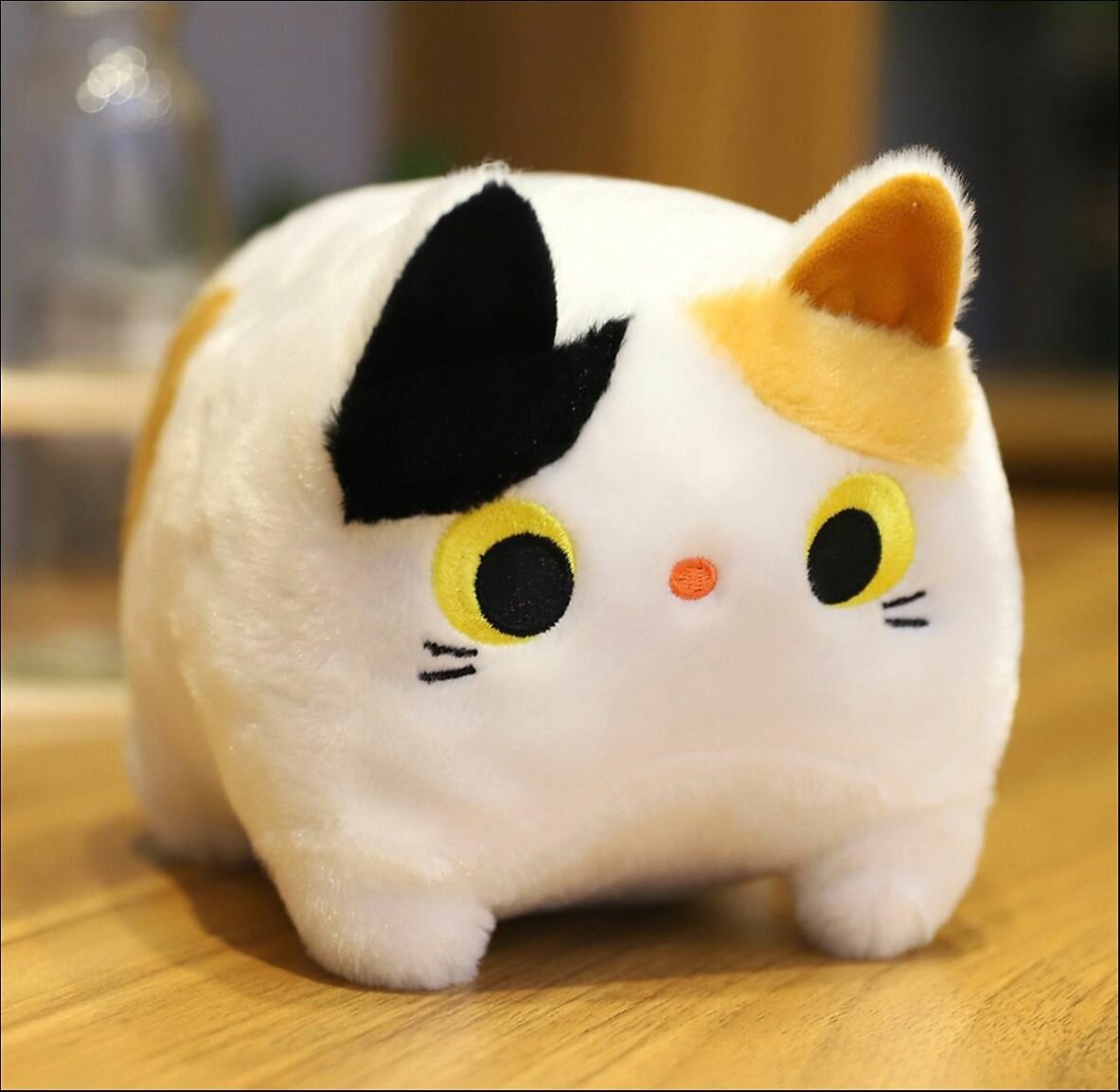 Мягкая игрушка котокуб кот куб квадратный подушка белый 20см