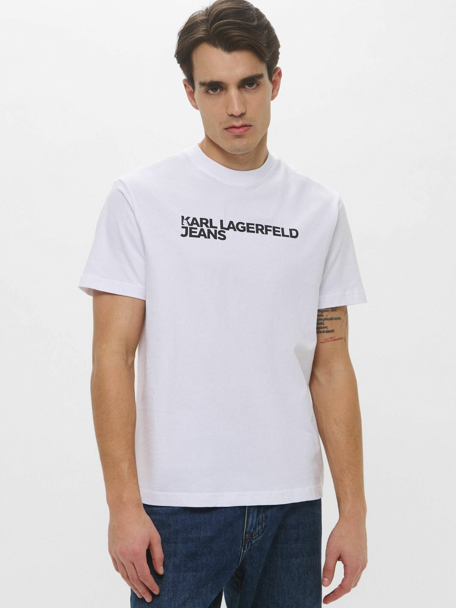 Футболка KARL LAGERFELD JEANS, размер XL, белый