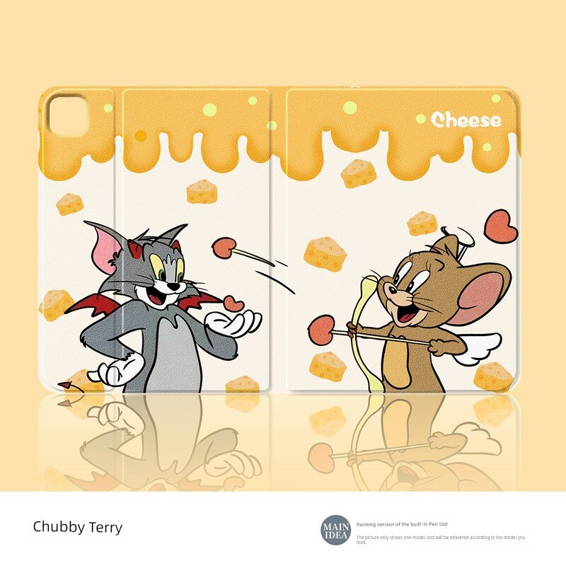 Силиконовый чехол для iPad Pro 13 дюймов с рисунком шелковой текстуры, желтый с Купидоном, отсек для стилуса