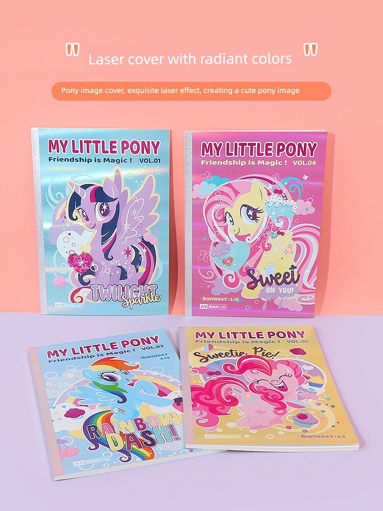 Блокнот Miniso My Little Pony Series A5 с клеевым переплетом, милый альбом для рисования, том 1, для девочек Книга с