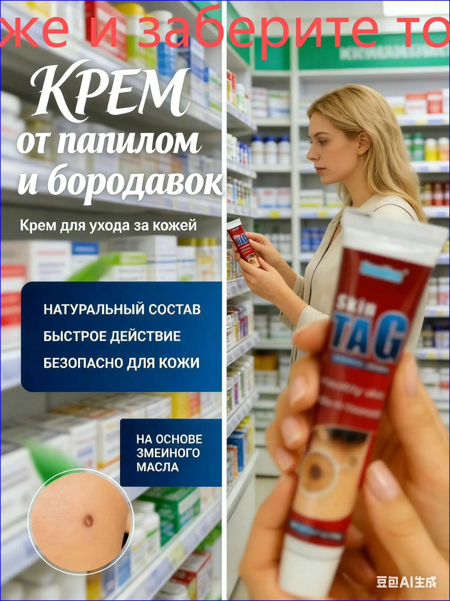 Средство от бородавок, средство от бородавок и папиллом,20ML