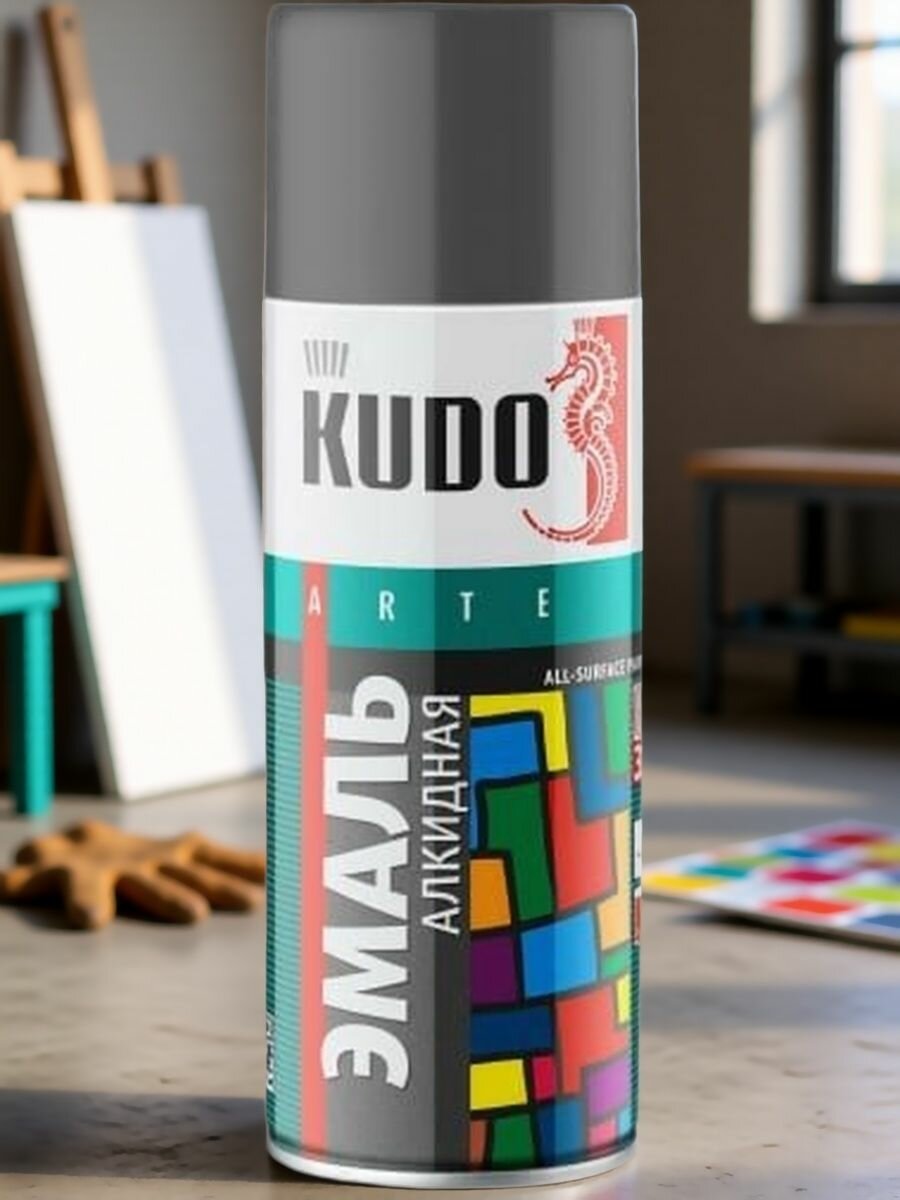 Эмаль универсальная KUDO тёмно-серая