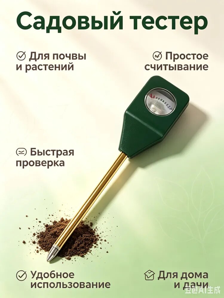 Гигрометр для тестера почвы Миниатюрный портативный гигрометр для определения влажности почвы с цветовой индикацией