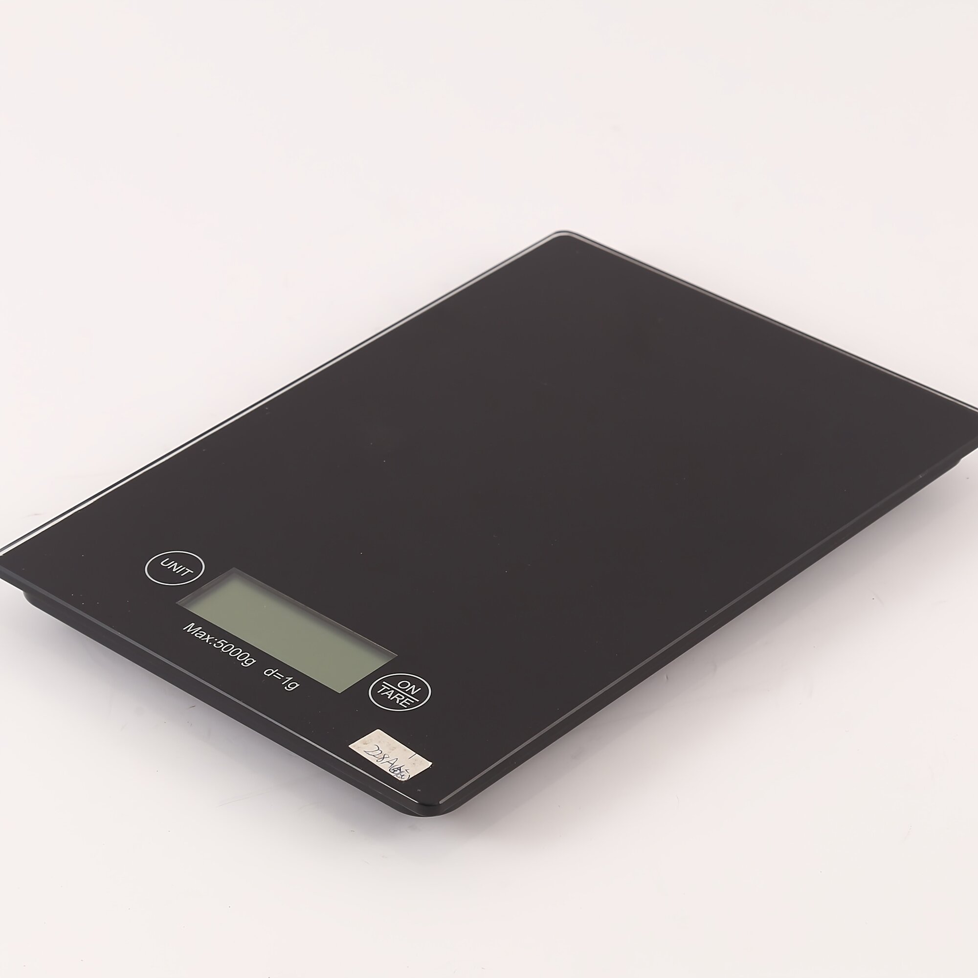 Цифровые весы 11.02 LB, точность 1 г, стеклянная платформа, без батареек, черный, 228 full bottom