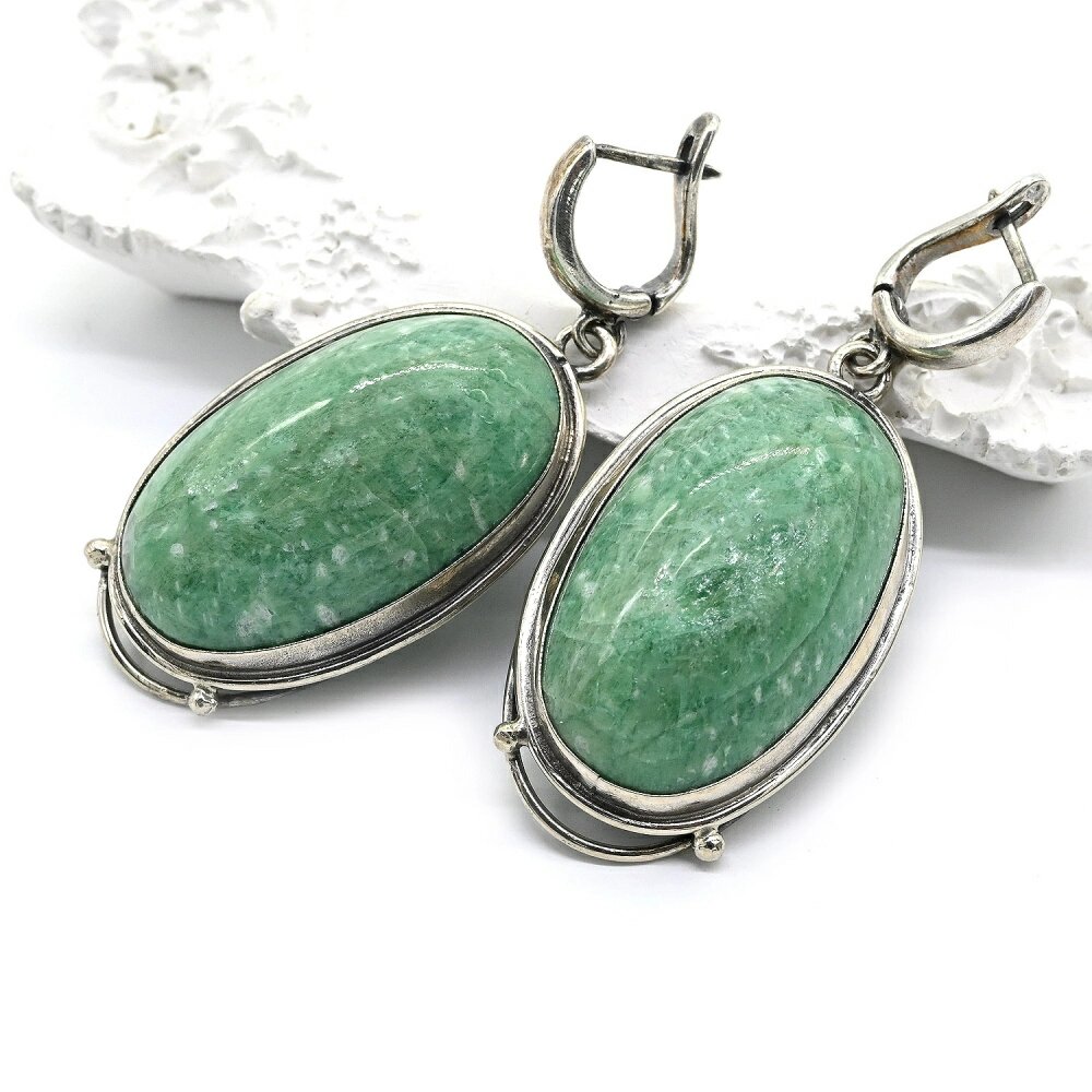 Серьги, амазонит