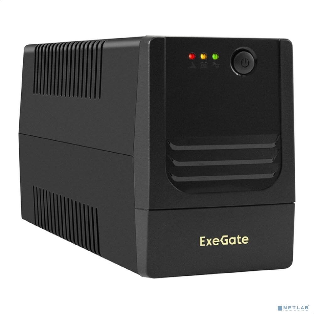 Exegate EX299490RUS ИБП ExeGate Power NB-1000. LED. AVR.4C13 (1000VA/650W, LED, AVR, 4*C13, батарея 12V 9Ah, Black)