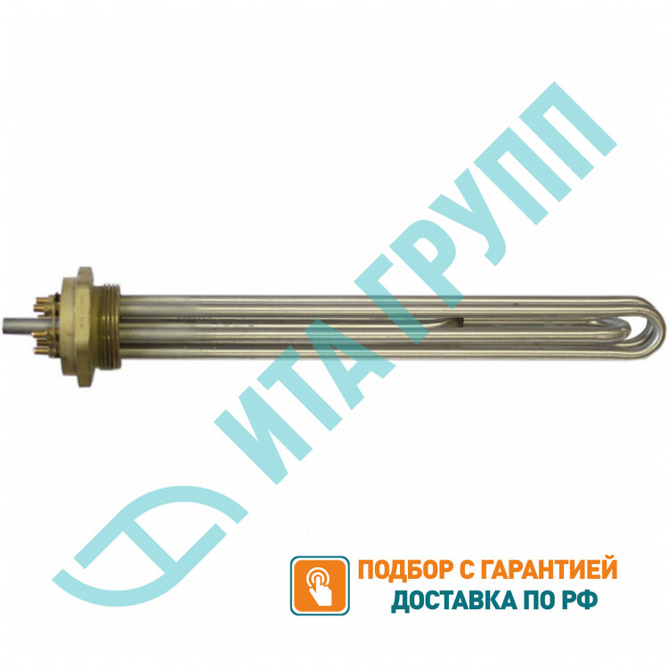 Блок-тэн RDT 6000W(2000x3) итатэн из нержавеющей стали, D59, G2", L305мм, 220V для OSO, ЭВАН, 68660