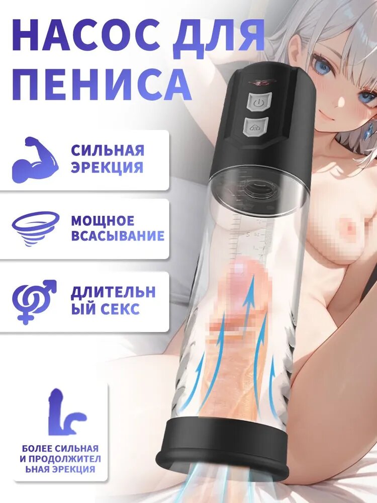 Вакуумная помпа Увеличенный и утолщенный увеличитель члена для мужчин