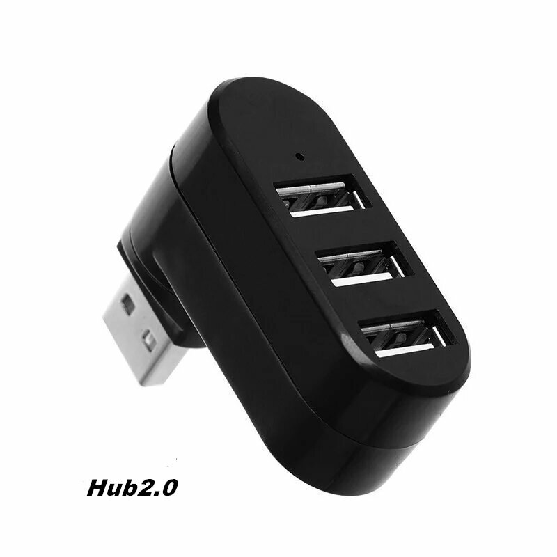 USB-концентратор 3.0 с поворотным механизмом Черный, Black 2.0