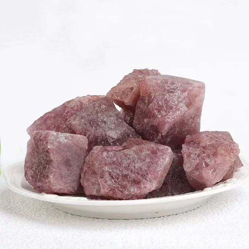 Натуральный кристалл стройберри кварца сырой камень 100г (2-4см) для домашнего декора, натуральный геологический образец