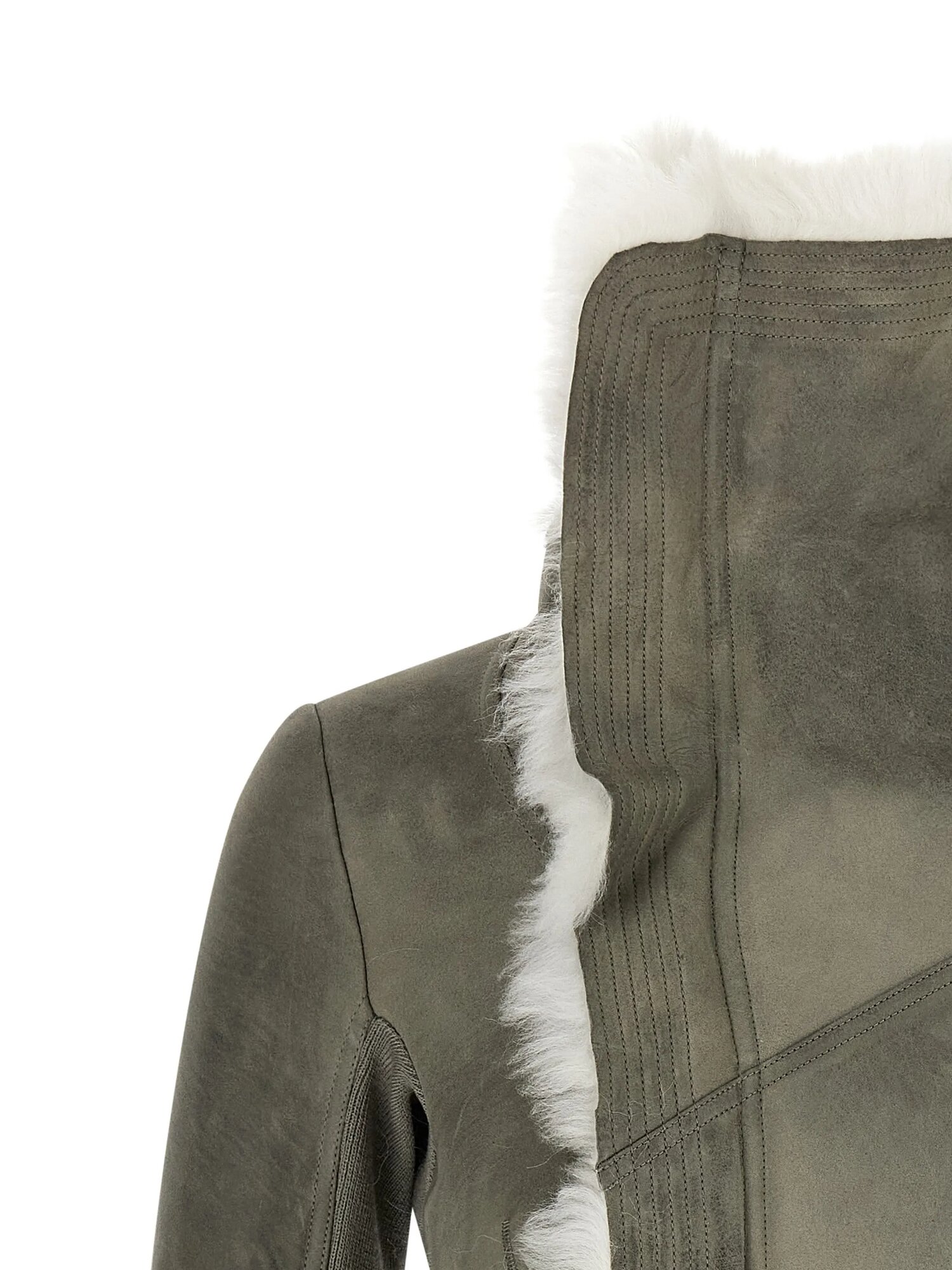 Куртка Rick Owens Naska asymmetrical shearling jacket, размер 42 — фото 1