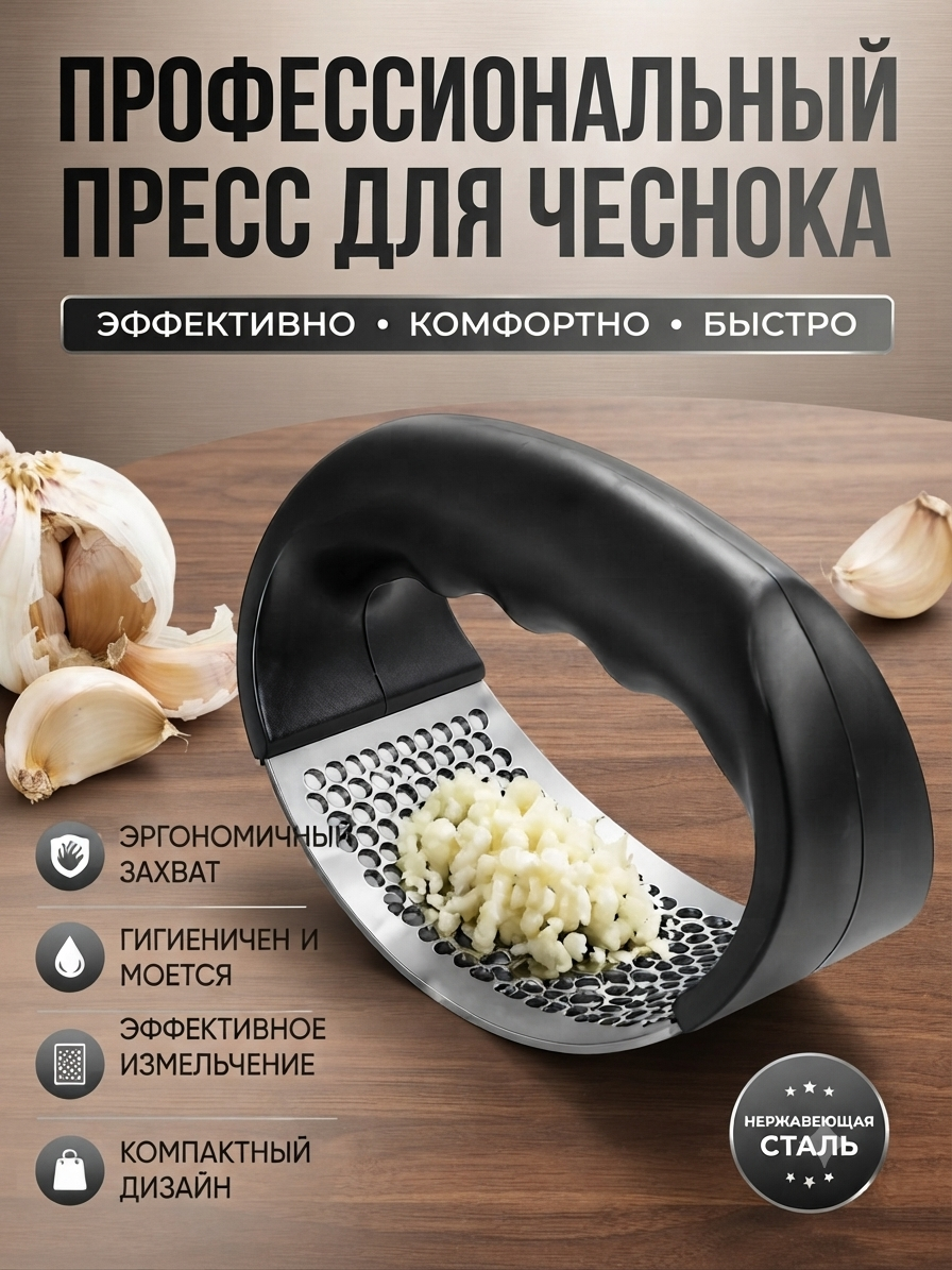Чесночная пресс-терка для чеснока из нержавеющей стали, чеснокодавилка, пресс для чеснока