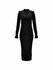 Платье BALMAIN Velvet patterned midi dress, размер 38, black