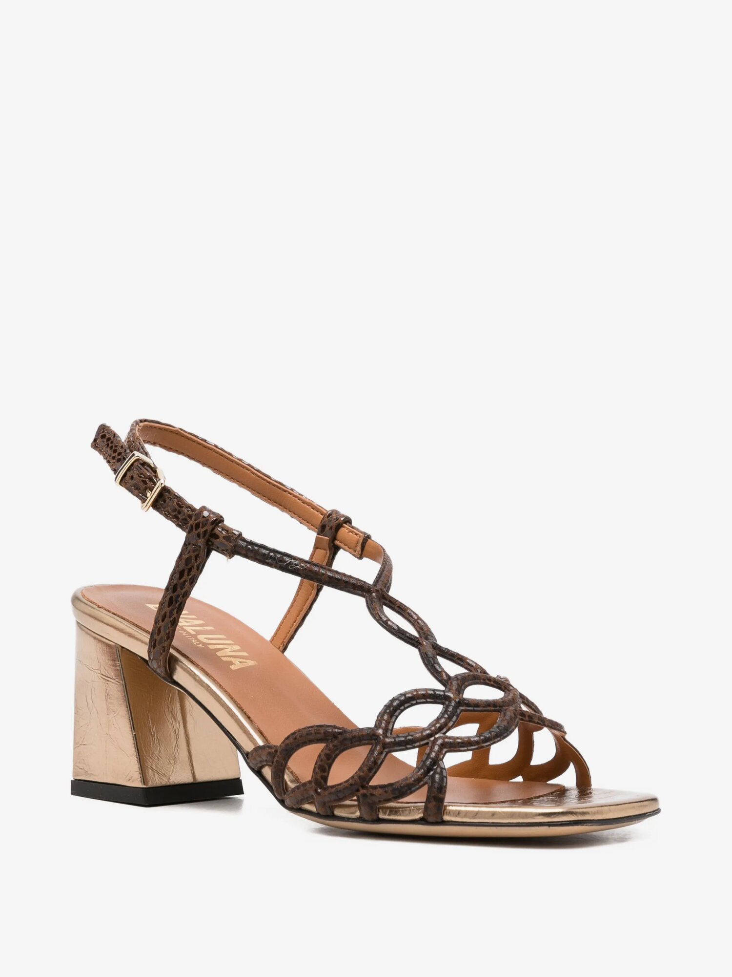 Босоножки evaluna Block-heel sandals, размер 40, brown — фото 1