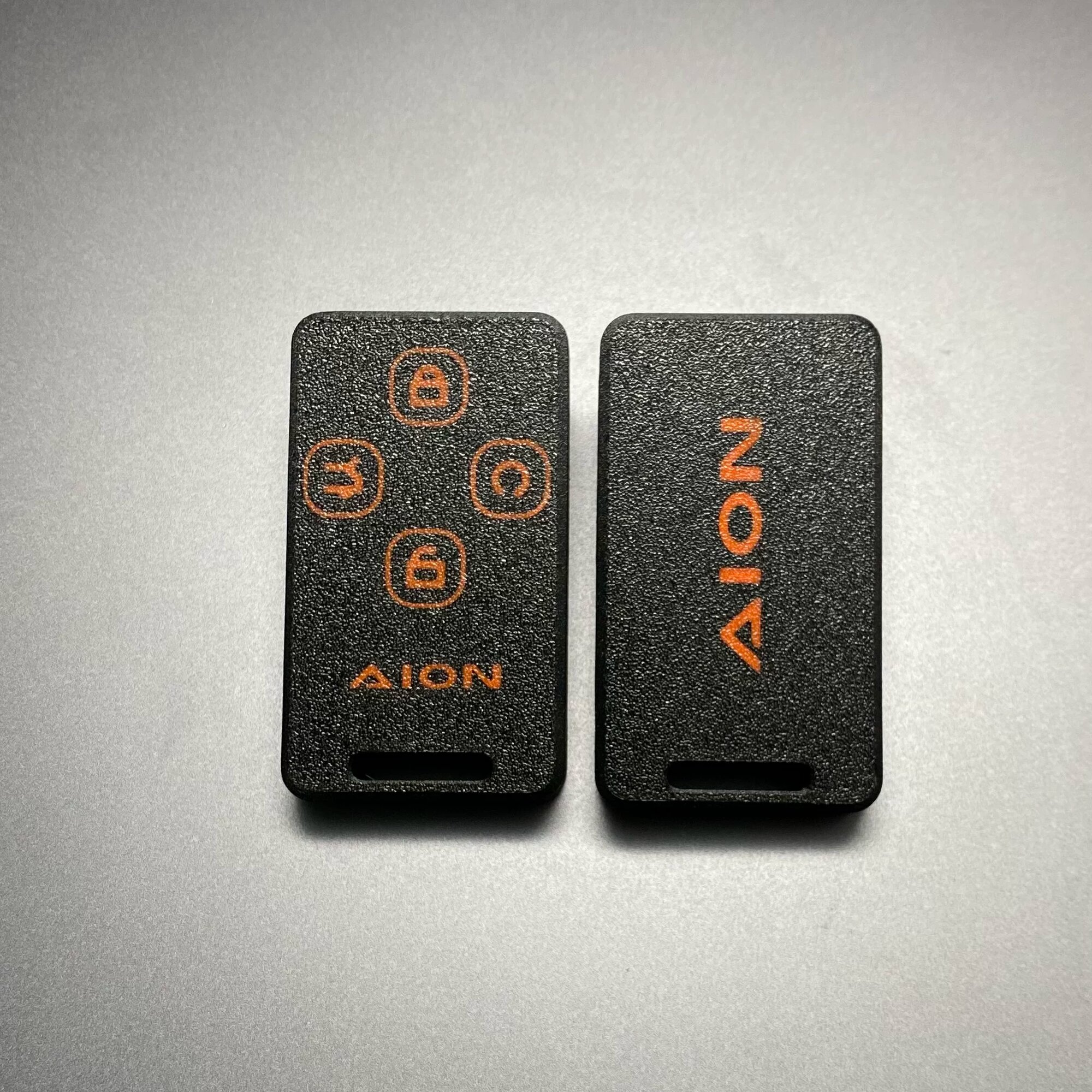 Чехол для ключа автомобиля Aion RT, черно-оранжевый с логотипом, универсальный аксессуар