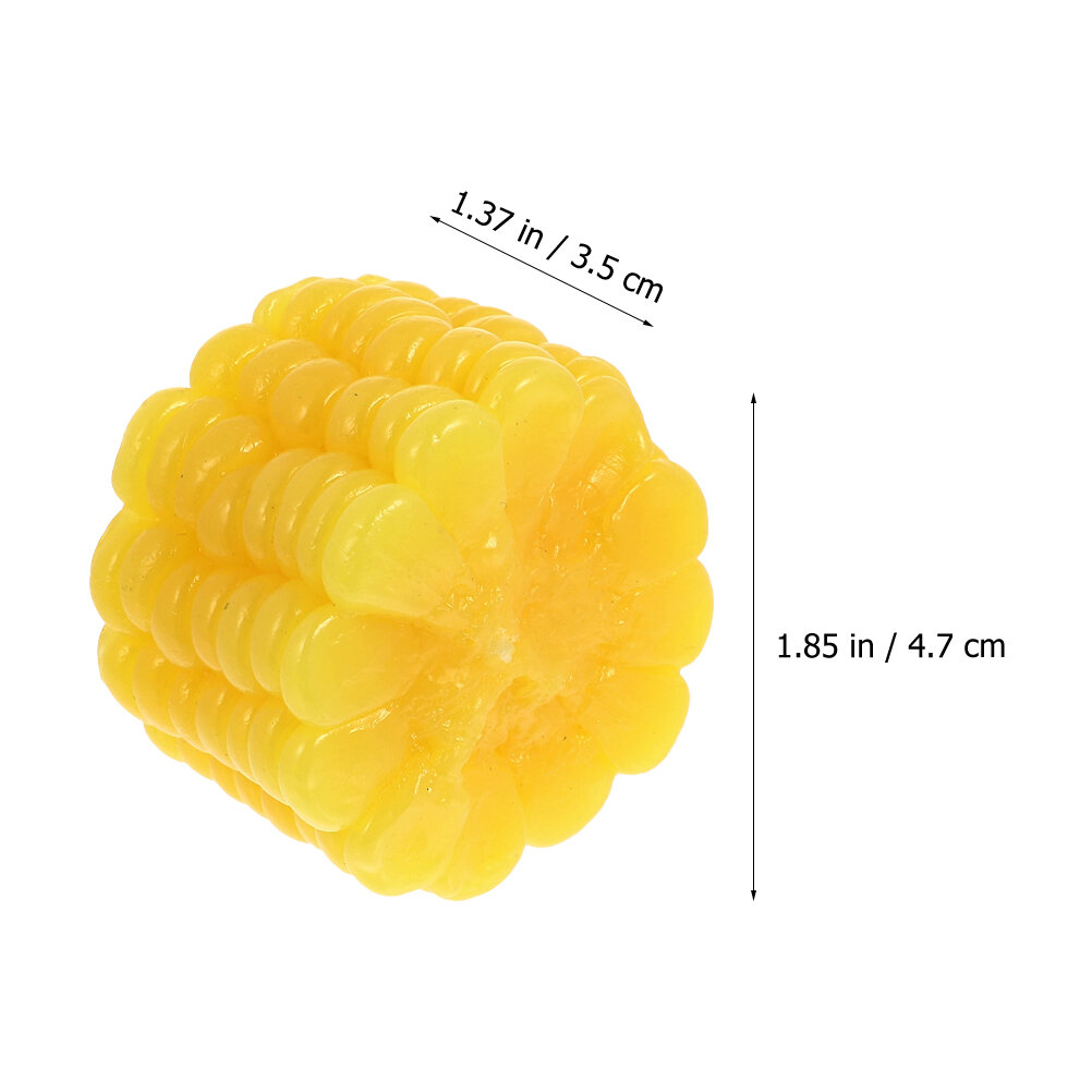 2 Шт Модель Изделий Из Пластика Фальшивые Ломтики Кукурузы Желтый 4 7X3 5Cm