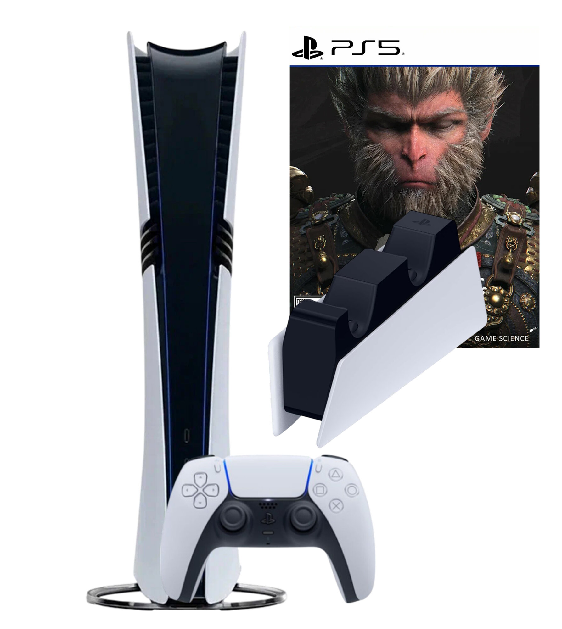 Игровая приставка PlayStation 5 Pro + игра Wukong + станция зарядки