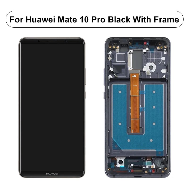 Дисплей для Huawei Mate 10 Pro, ЖК-дисплей BLA-L09 BLA-L29, сенсорный экран в Black with frame