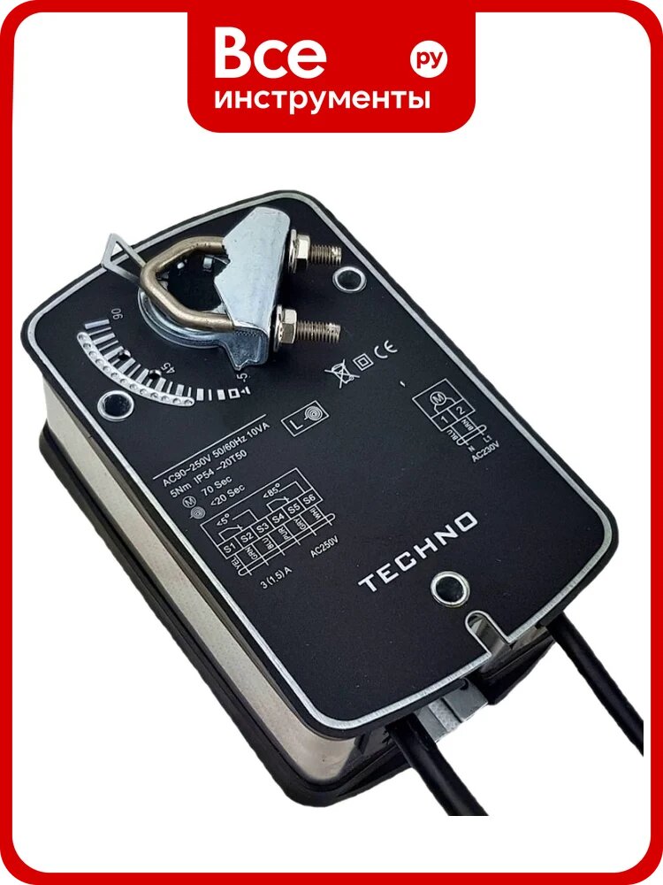 Электропривод воздушной заслонки с пружиной SC-05DN/24V 5Nm, ON/OFF, 24AC/DC TECHNO 200500