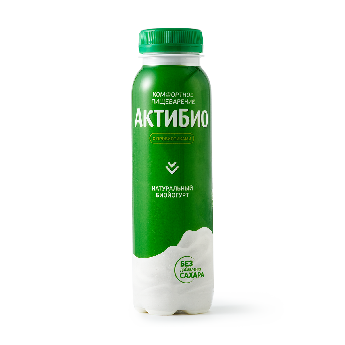 Биойогурт АктиБио, натуральный, без сахара, 1,8% жирности, пластиковая бутылка, 260 г