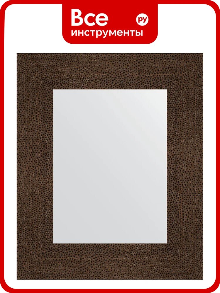 Зеркало EVOFORM в багетной раме - бронзовая лава 90 mm (46x56 cm) 3024