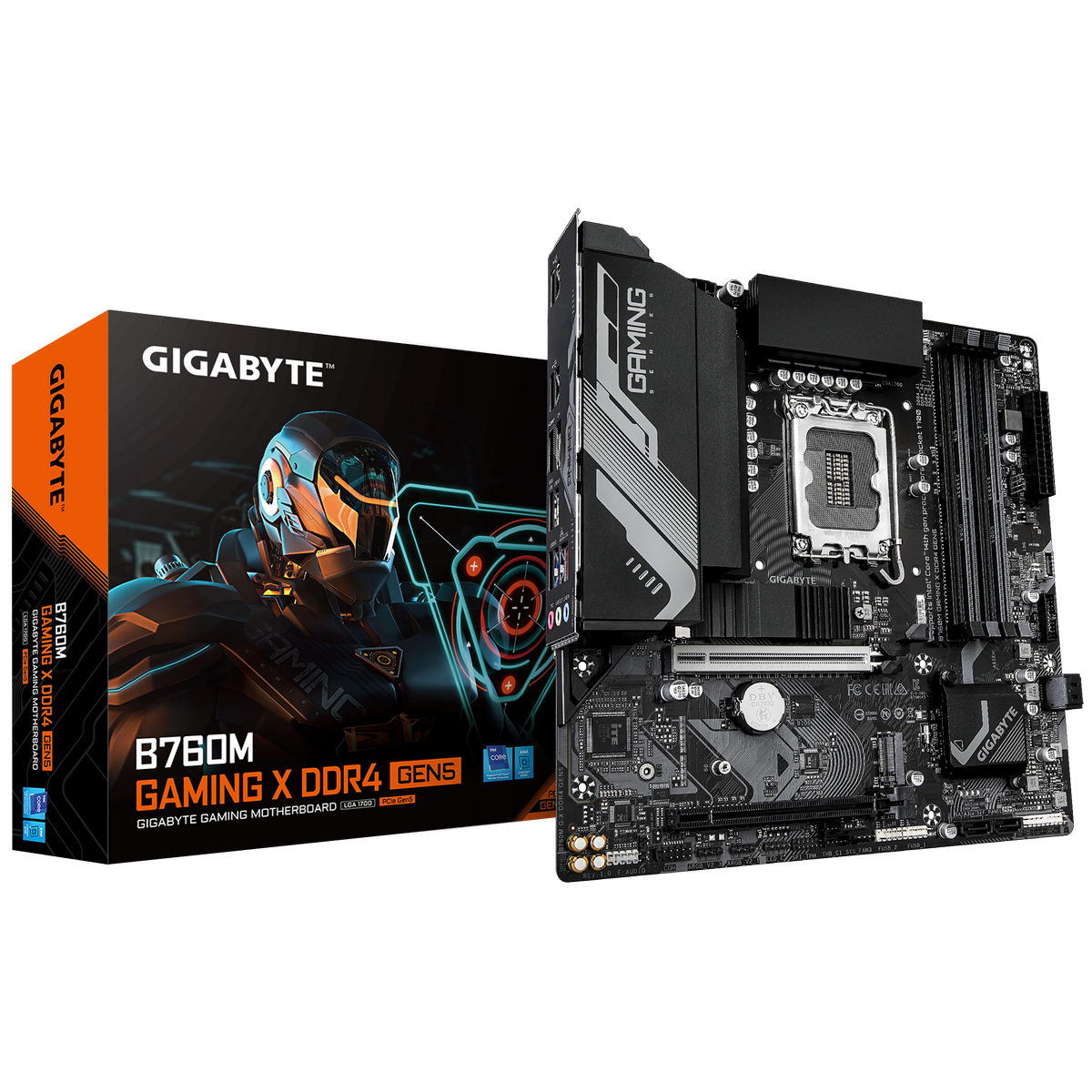 Материнская плата Gigabyte B760M GAMING X DDR4 GEN5, LGA1700, Intel B760, Micro-ATX, RTL (B760M GAMING X DDR4 GEN5)