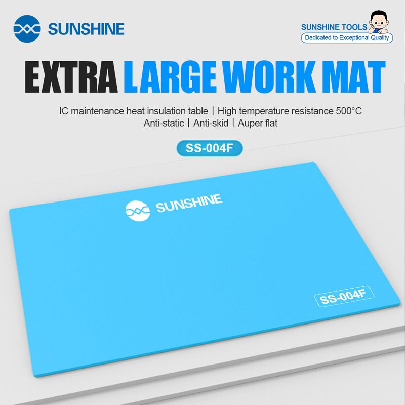 SUNSHINE SS-004F Большой силиконовый коврик для пайки, антистатическая теплоизоляционная рабочая накладка для инструментов для ремонта паяльной станции