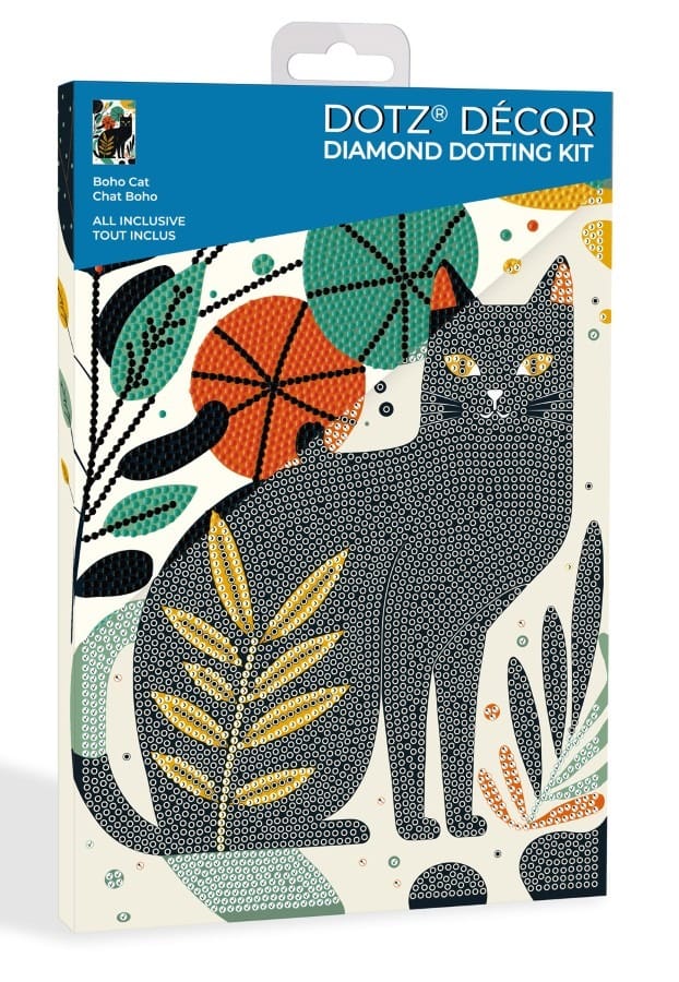 Алмазная мозаика Diamond Dotz Boho cat, 30x20 см