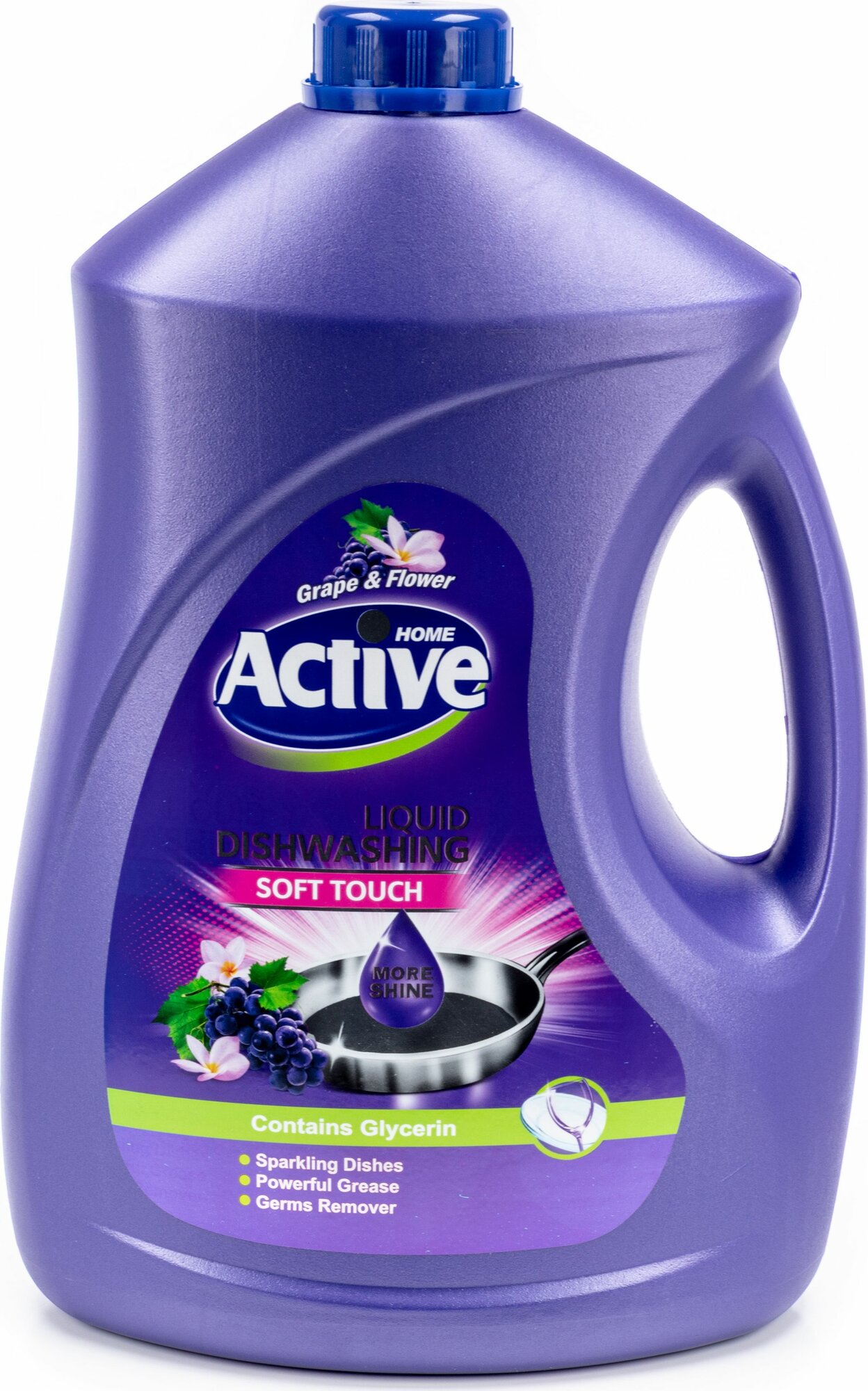 Средство для мытья посуды Active / Актив с ароматом винограда, гель 3.5л / бытовая химия для дома