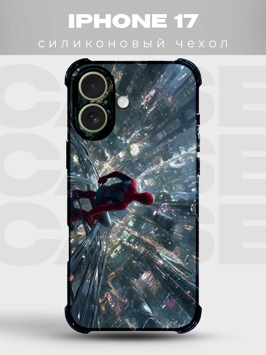 Чехол на iPhone 17 Человек-паук комикс spider man марвел