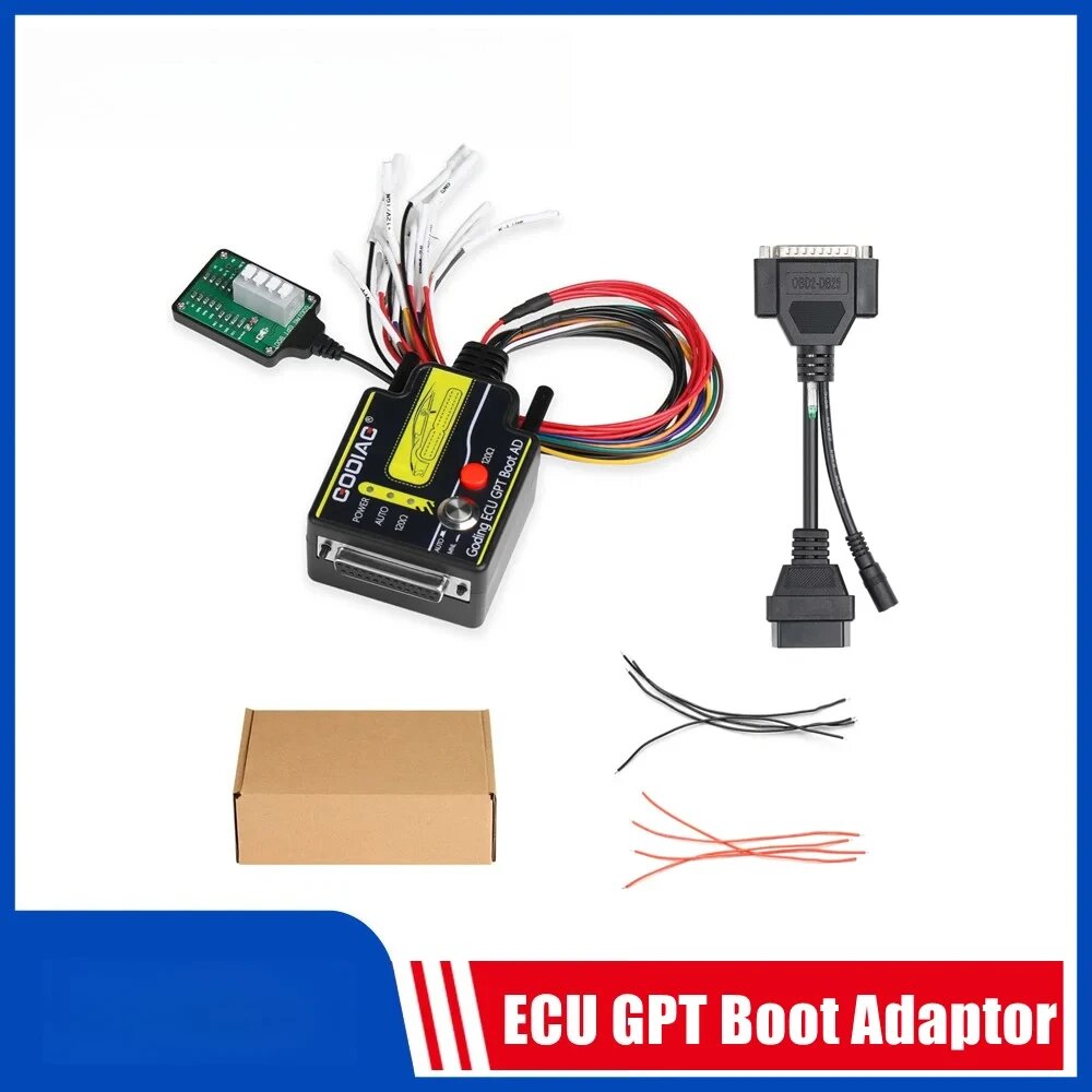 Диагностический адаптер GODIAG ECU GPT Boot OBD2 для чтения и записи ECU, совместимый с Openport GT100, стандарт J2534, протокол OBD2.